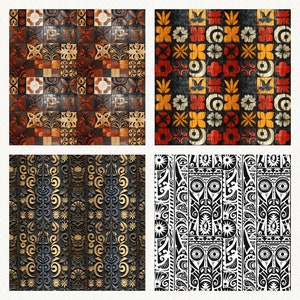 Polynesian Pattern Pattern Seamless Digital Papers - Printable ...
