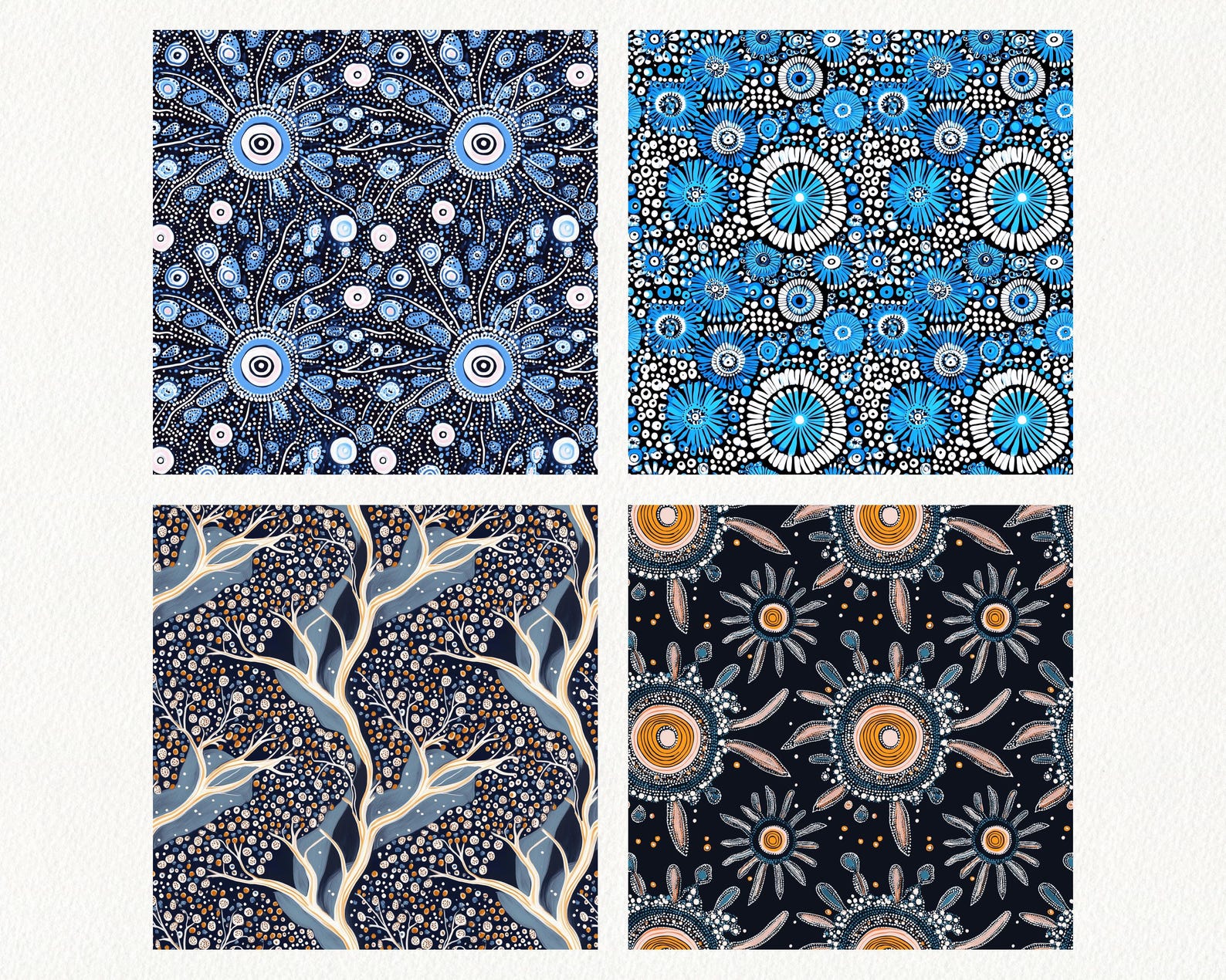 Australian Indigenous Art Pattern Seamless Digital Papers - Printable ...