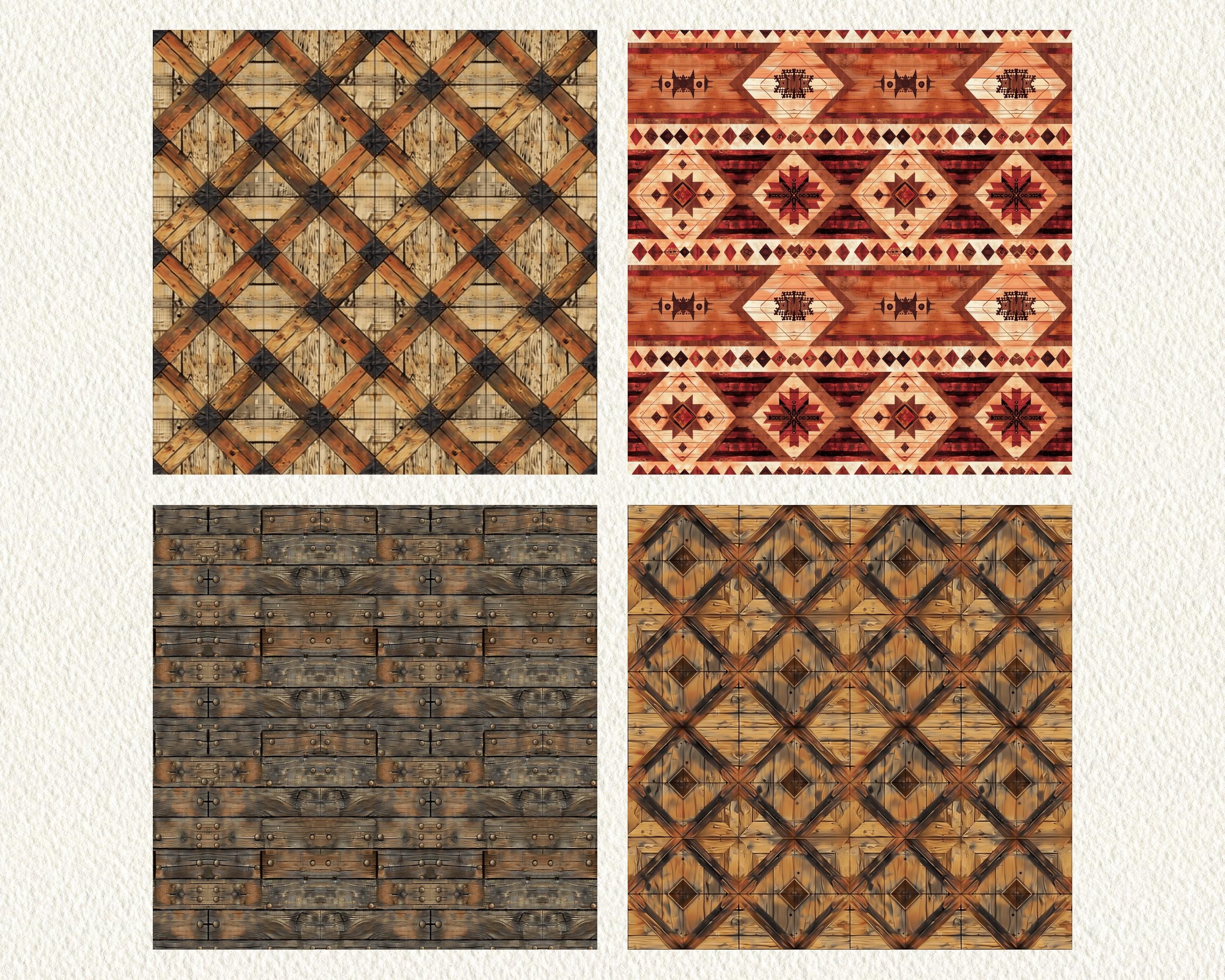 Aztec Wood Textures Pattern Seamless Digital Papers - Printable ...