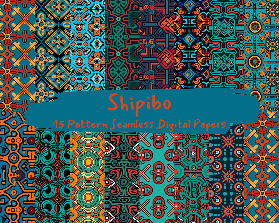 Shipibo Pattern Seamless Digital Papers - Tile Patterns Printable ...