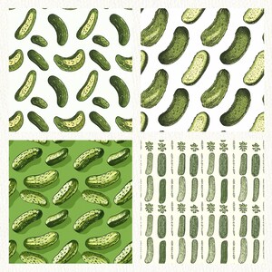 Hand Drawn Pickles Pattern Seamless Digital Papers - Printable ...