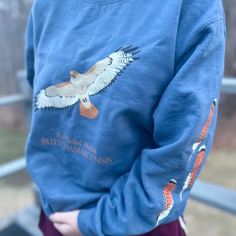 Red Tailed Hawk Sweater, Wildlife Lover Gift, Bird of Prey Jumper ...