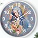 Blessed Virgin Mary Wall Clock Catholic Decor Blessed Mother Gift ...