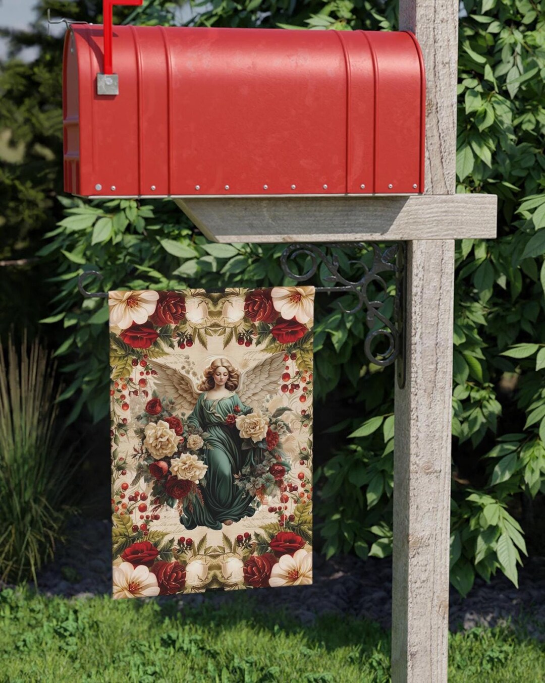 Christmas Angel Flag Christmas Yard Flag Garden & House Banner Monthly ...