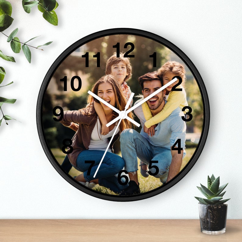 Personalized Wall Clock Family Photo Clock Custom Wall Clock ...