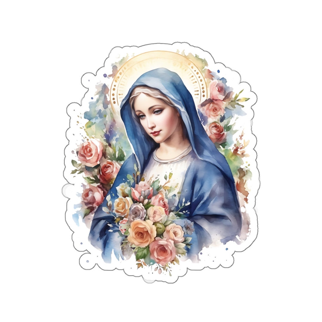 Virgin Mary Sticker Catholic Decor Blessed Mother Gift Christian ...