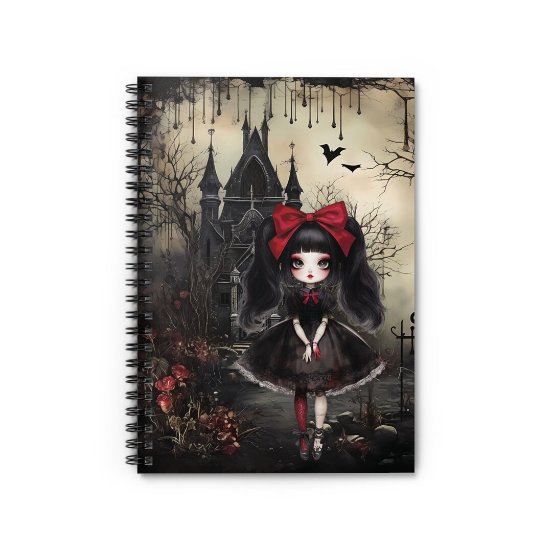 Goth Girl Art Spiral Notebook - Perfect for Artists, Students, or ...