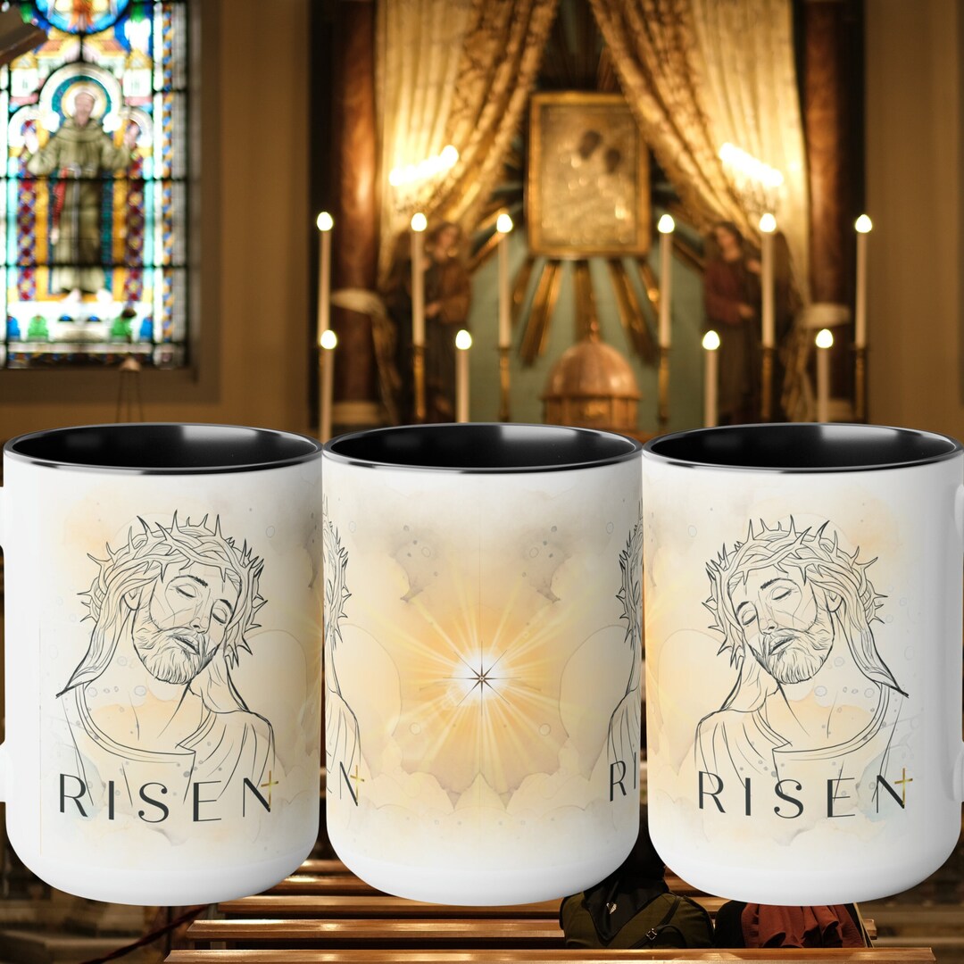 Jesus Christ Risen Mug Christians Gift Christian Mug Calvary Mug ...