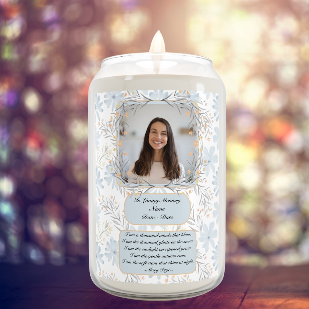Personalized Memorial Candle Custom Memorial Gifts Glass Container ...