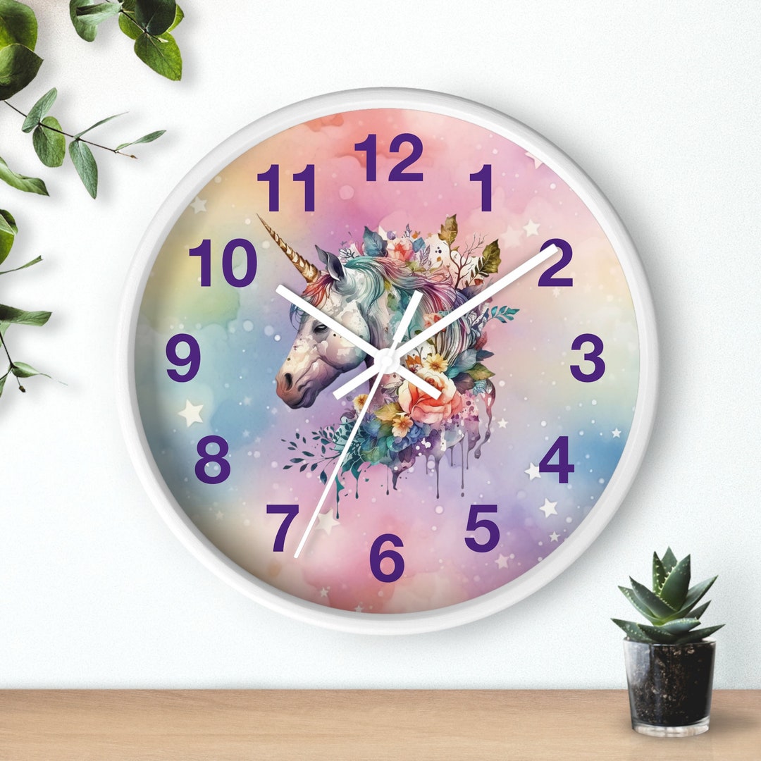 Unicorn Wall Clock Unicorn Lovers Gifts Unicorn Decor Unicorn Wall ...