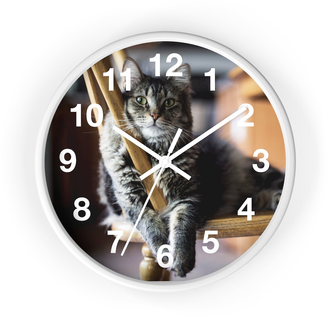 Personalized Pet Wall Clock Pet Photo Clock Custom Wall Clock ...