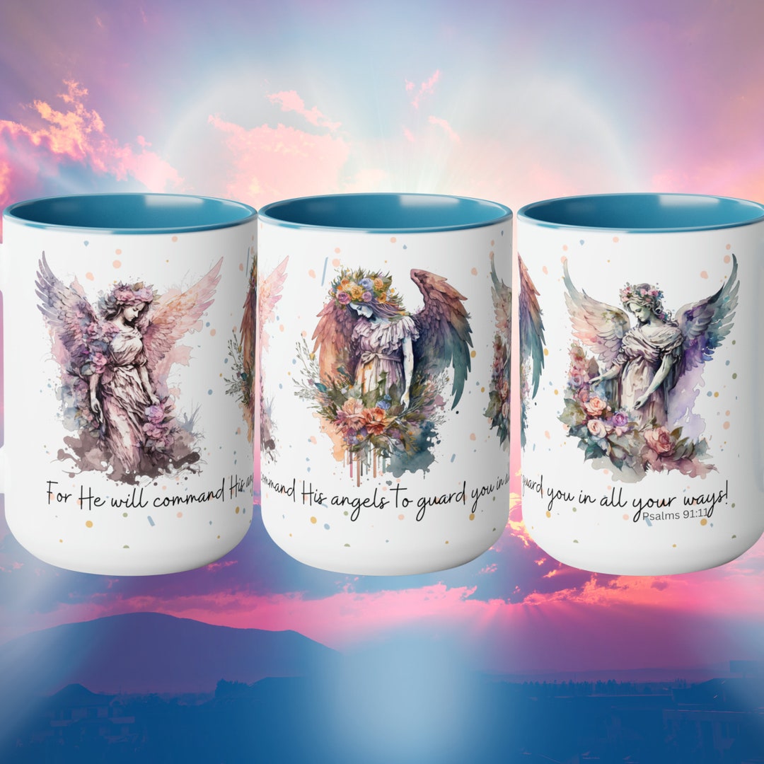 Guardian Angel Mug Bible Verse Mug - Christian Bible Verse Angels ...