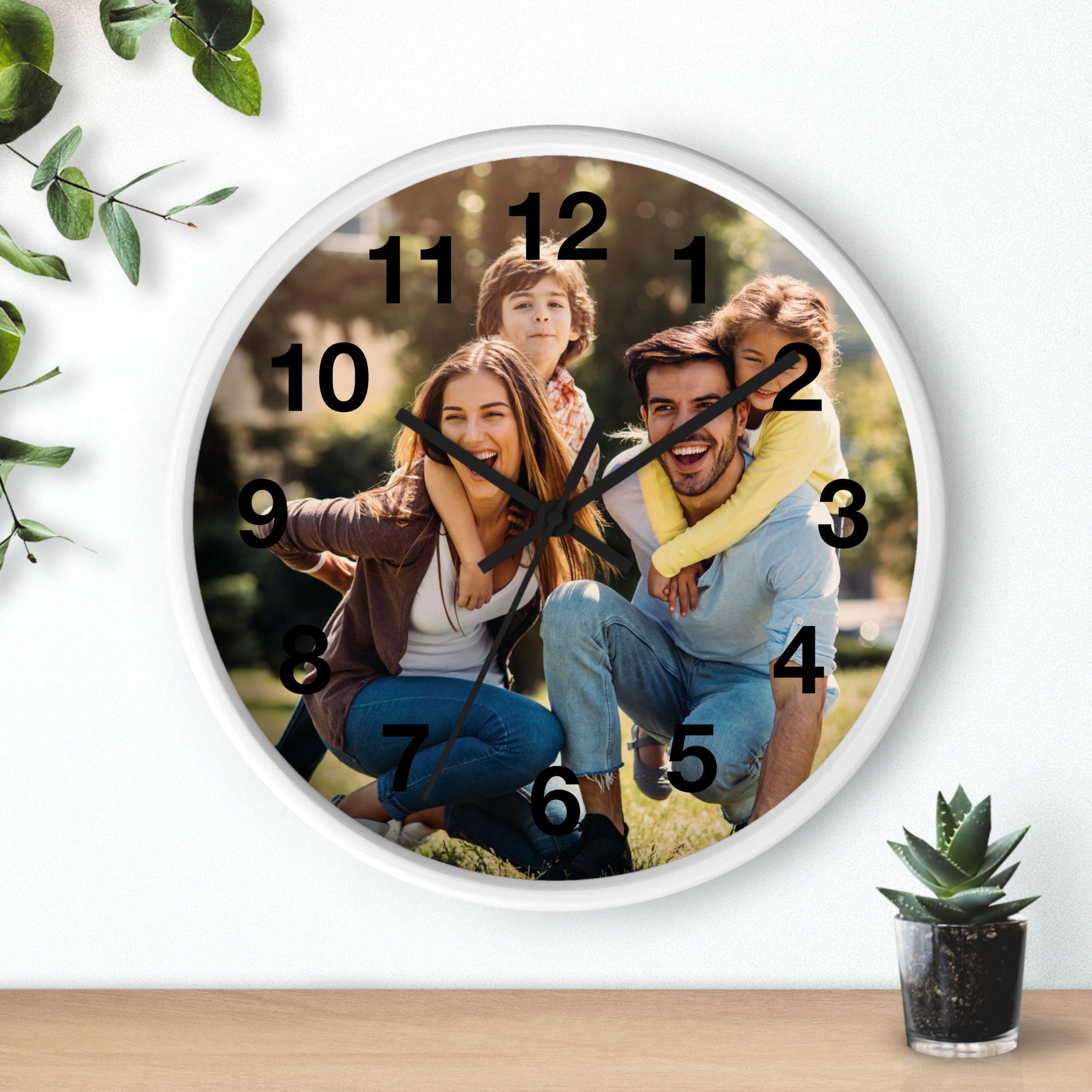 Personalized Wall Clock Family Photo Clock Custom Wall Clock ...