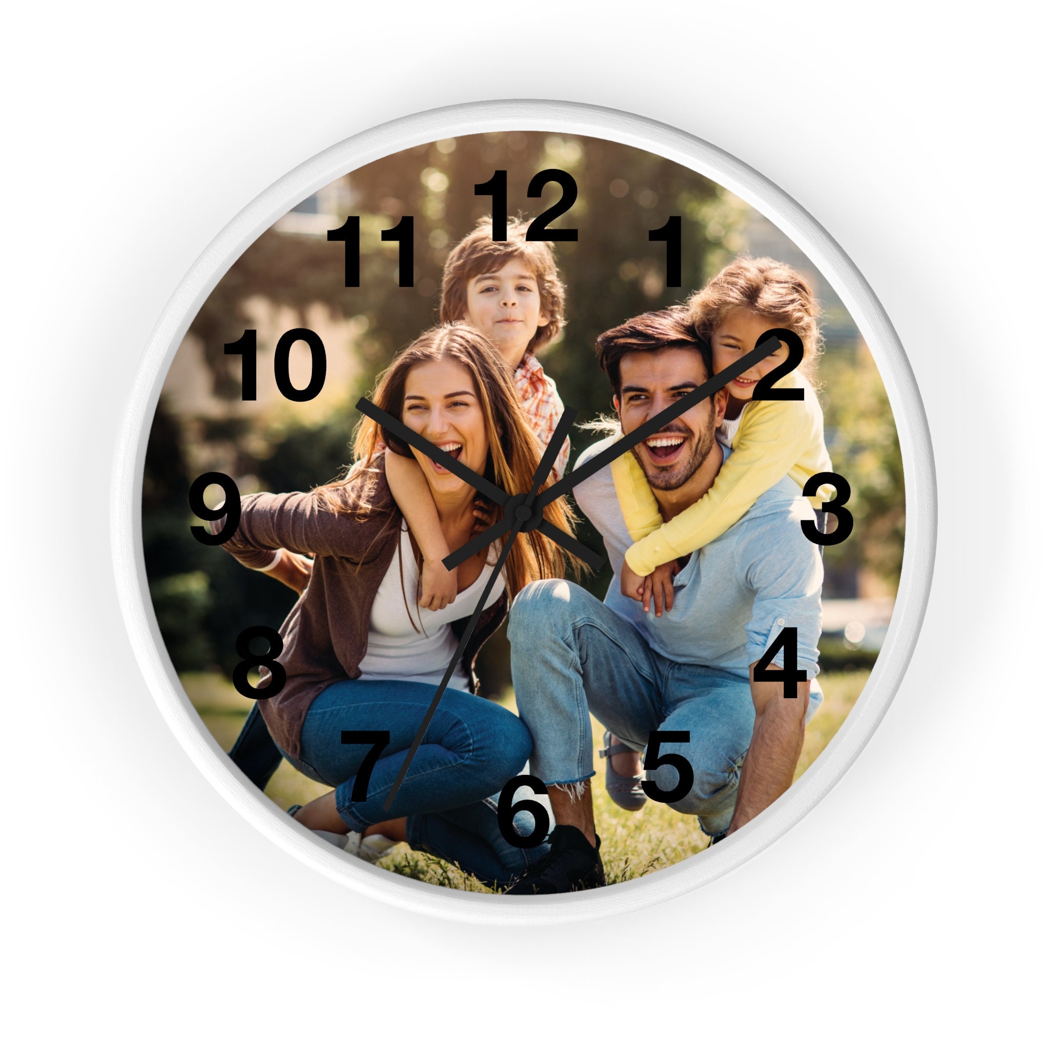 Personalized Wall Clock Family Photo Clock Custom Wall Clock ...