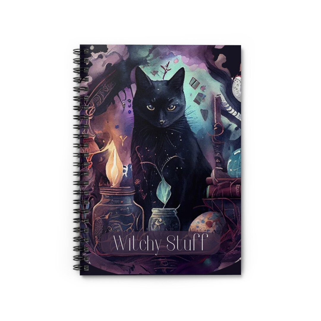 Witchy Stuff Spiral Notebook Ruled Line Book of Shadows Spell Notes ...