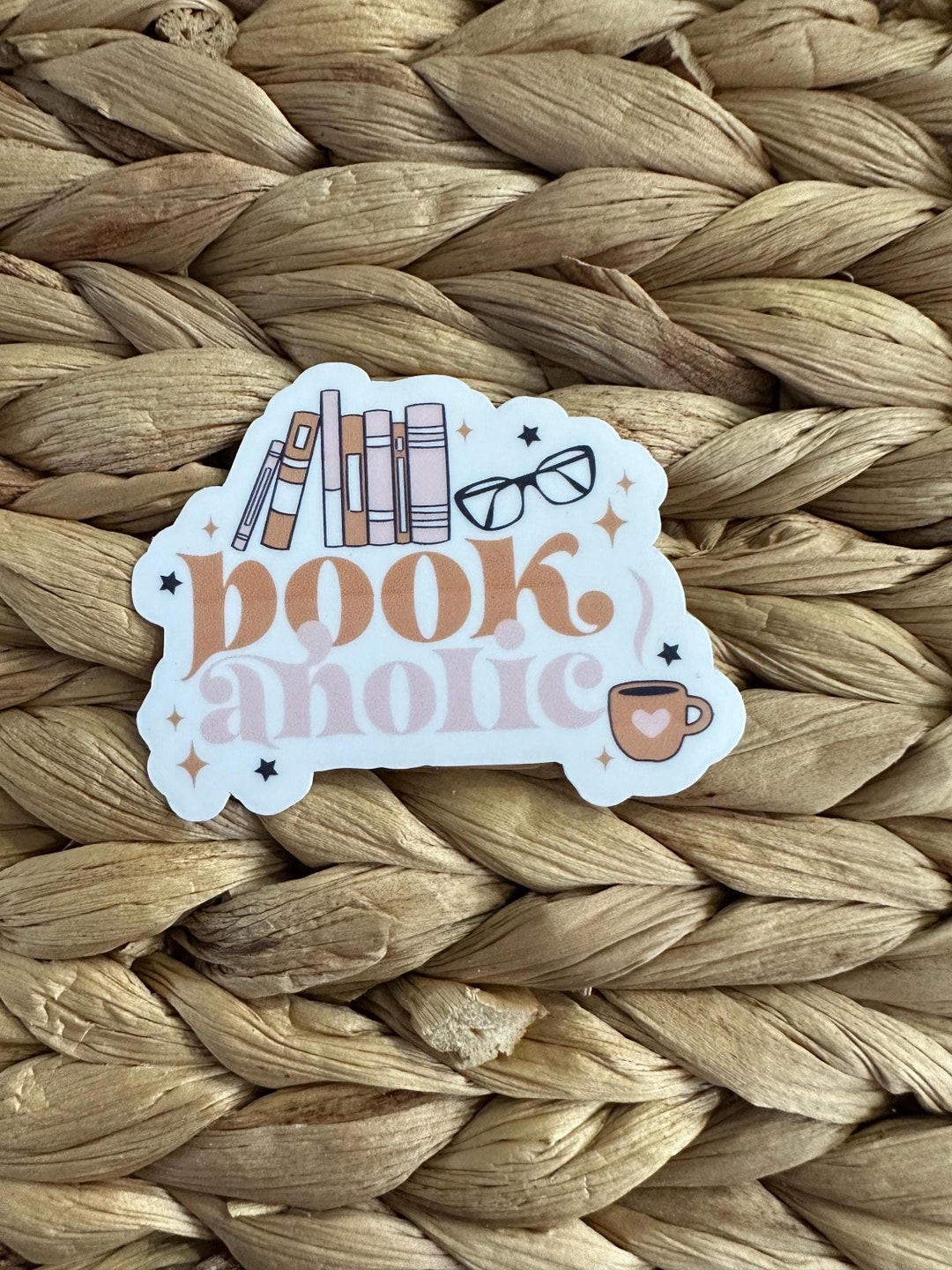 Bookaholic Reading Sticker Vinyl Decal Kindle Tablet Cute Aesthetic ...