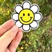 Daisy Smiley Face Happy Vinyl Sticker for Water Bottles Laptop - Etsy