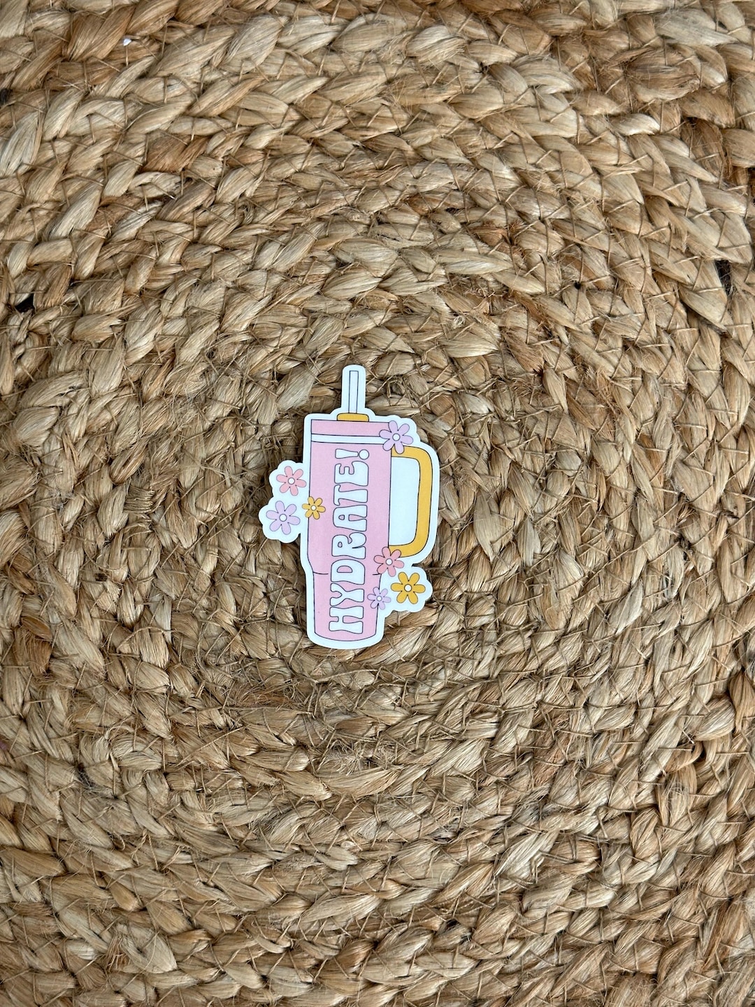 Hydrate Floral Tumbler Sticker Hydration Stanley Tumbler Sticker Girly ...