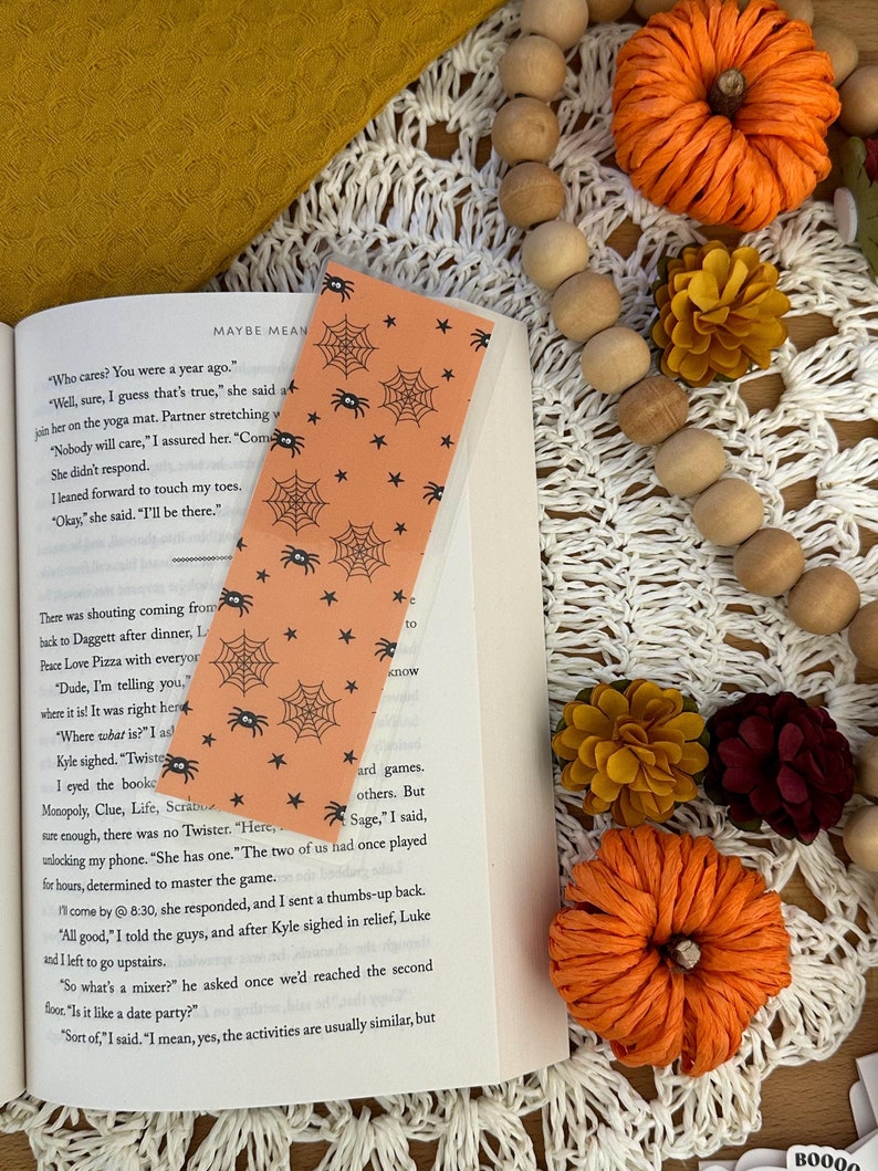 Orange Spider Star Cute Bookmark Book Lovers Bookish Reader Gift ...