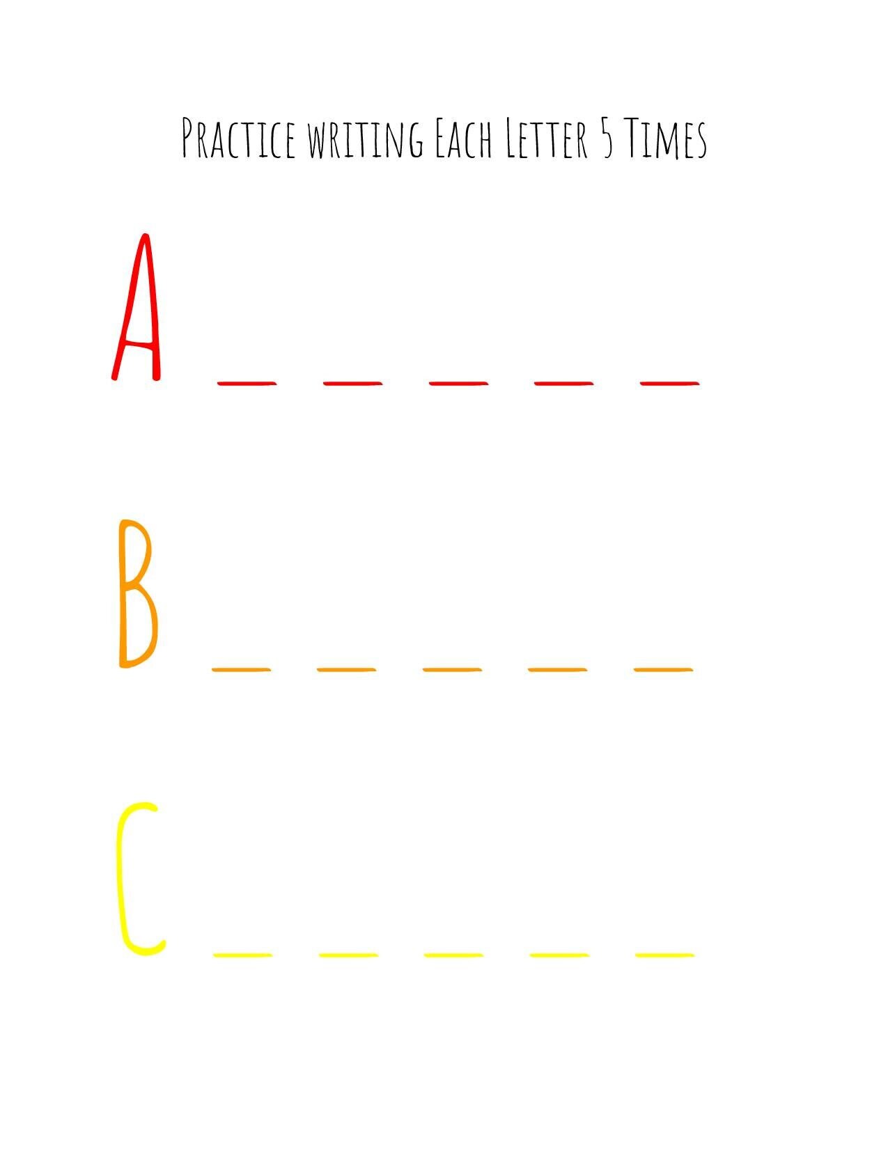 A-Z Printable Colorful Alphabet Sheet // Digital Download ...