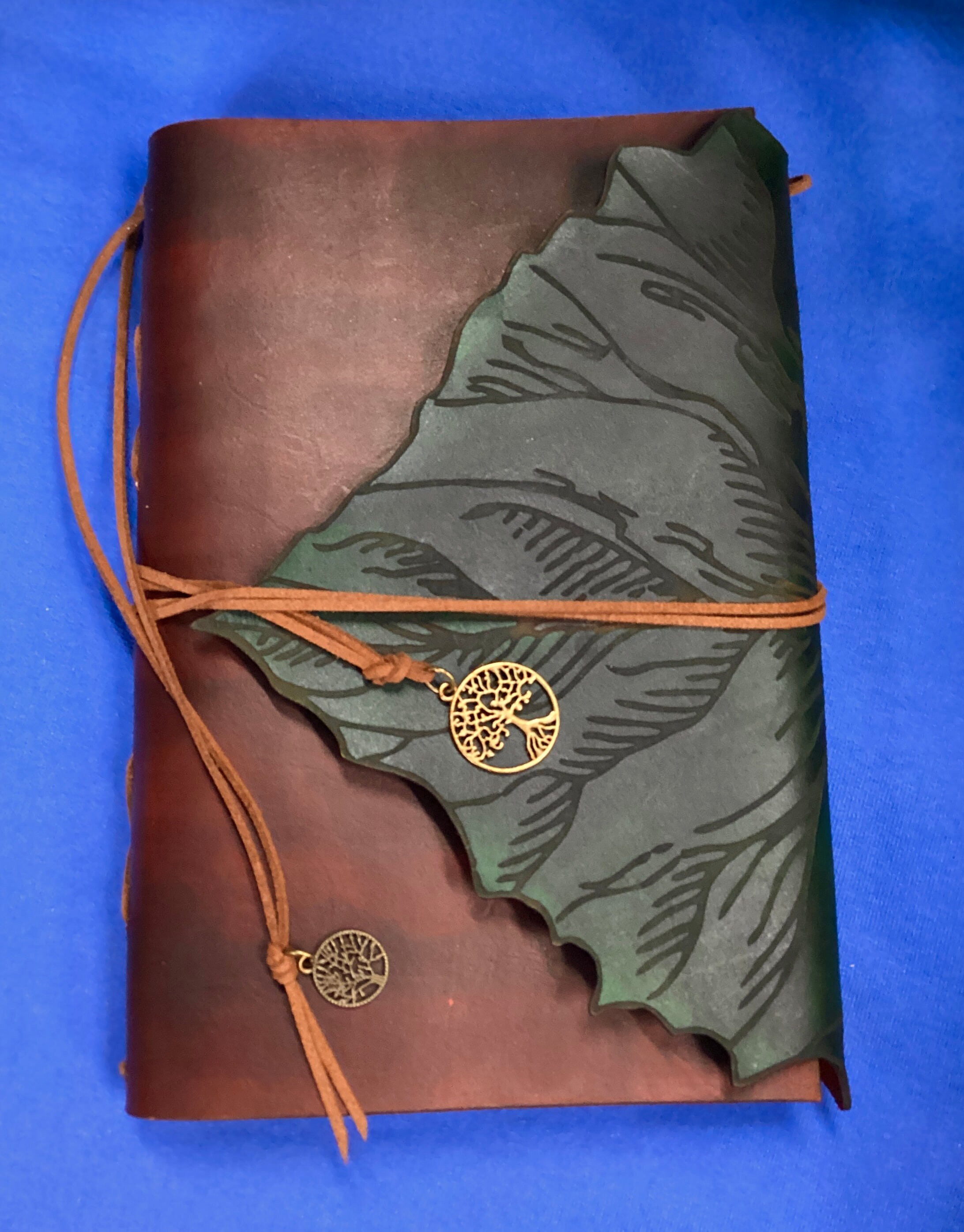 Handmade Leather Leaf Journal - Etsy