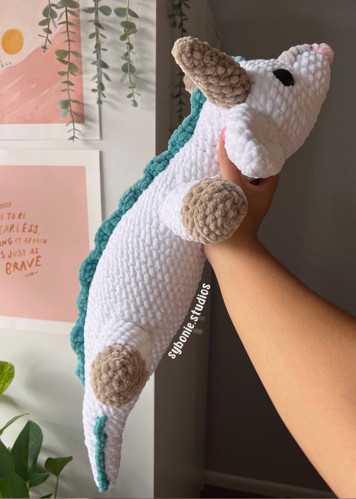 Dragon Spirit Crochet Plushie Stuffed Animal Handmade - Etsy