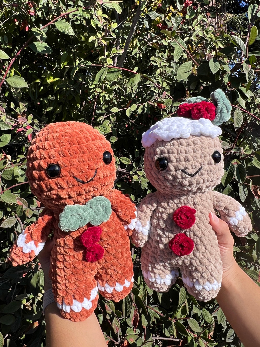 Gingerbread & Sugar Cookie Crochet Plushies Handmade Christmas Gifts - Etsy