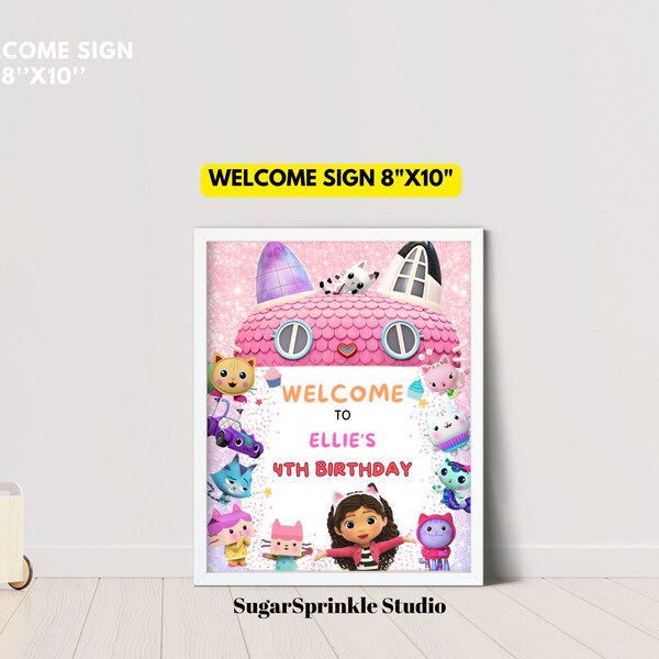 Gabbys Dollhouse Welcome Sign - Etsy