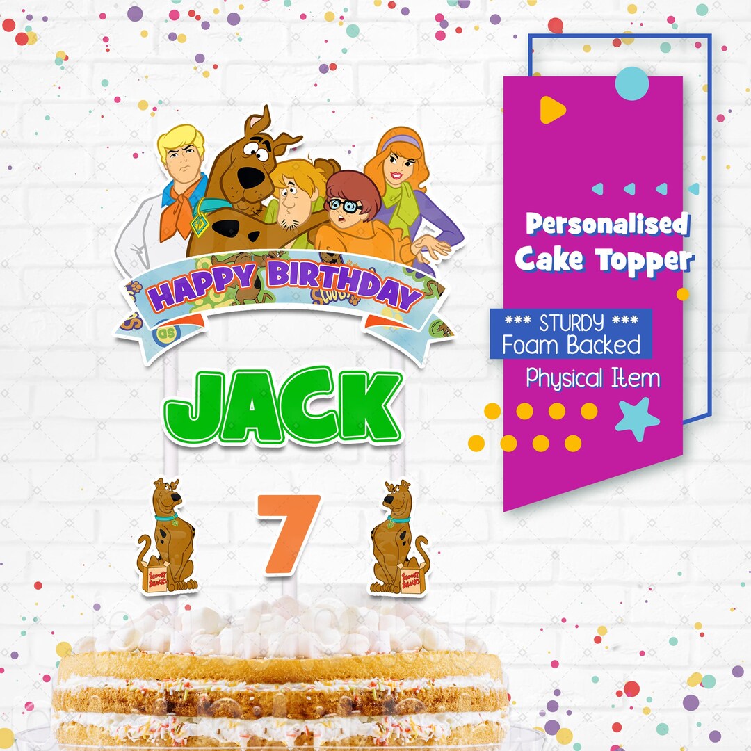 SCOOBY DOO Personalised Cake Topper - Etsy