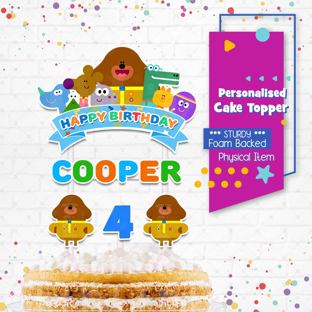 HEY DUGGEE Personalised Cake Topper - Etsy