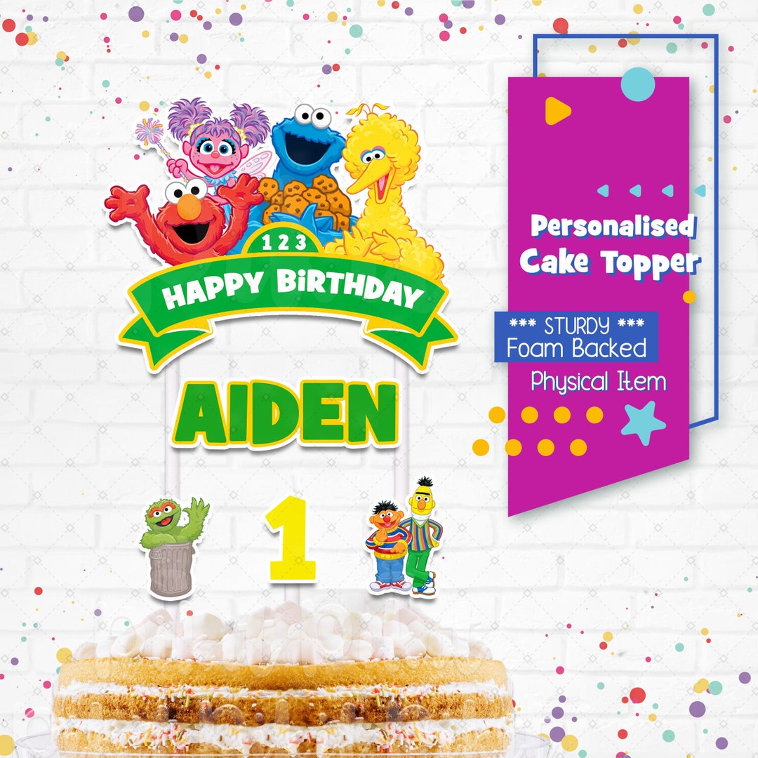 SESAME STREET Personalised Cake Topper - Etsy
