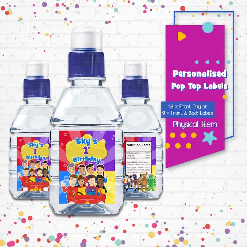 THE WIGGLES Personalised Pop Top Labels - Etsy Australia