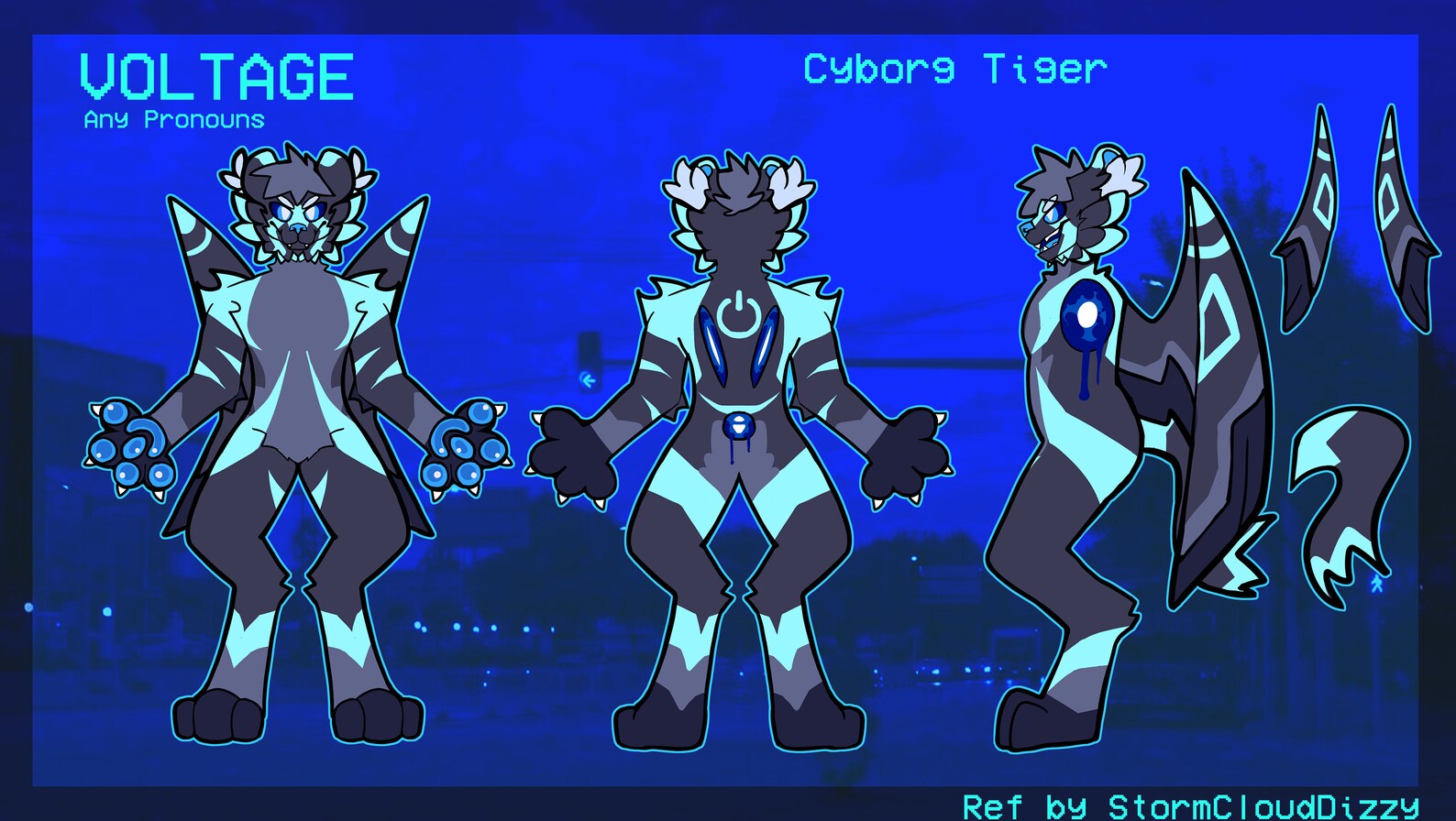 Custom Furry Reference Sheet 3-part Turn Around Reference - Etsy