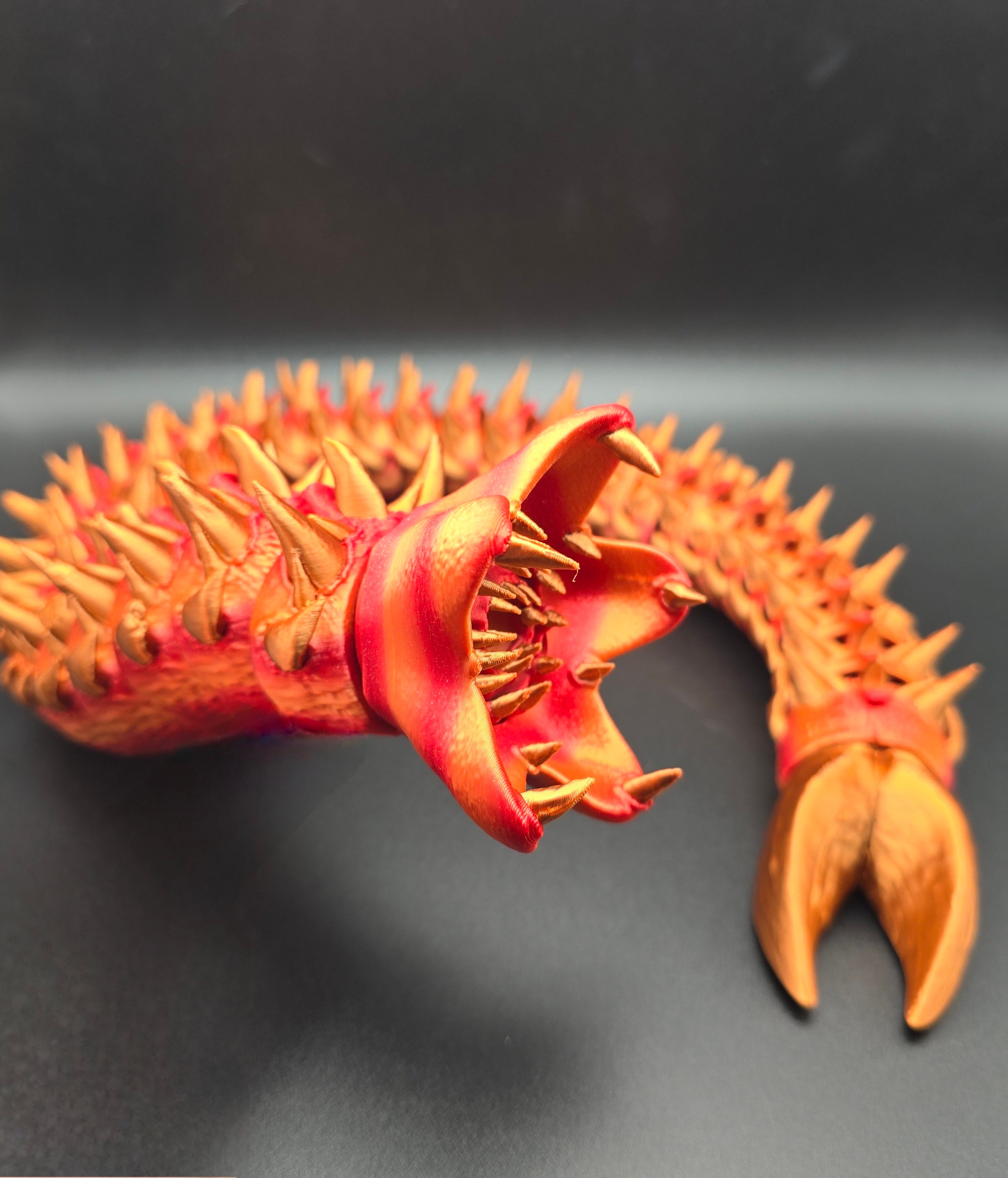 Articulated 3D Printed Deathworm / Dune Sandworm / Sandworm / Dnd Prop ...