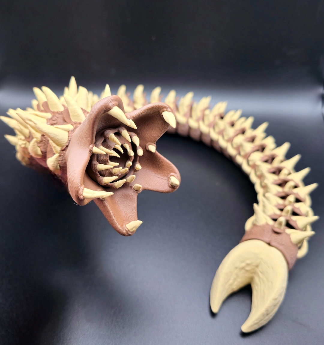 Articulated 3D Printed Deathworm / Dune Sandworm / Sandworm / Dnd Prop ...