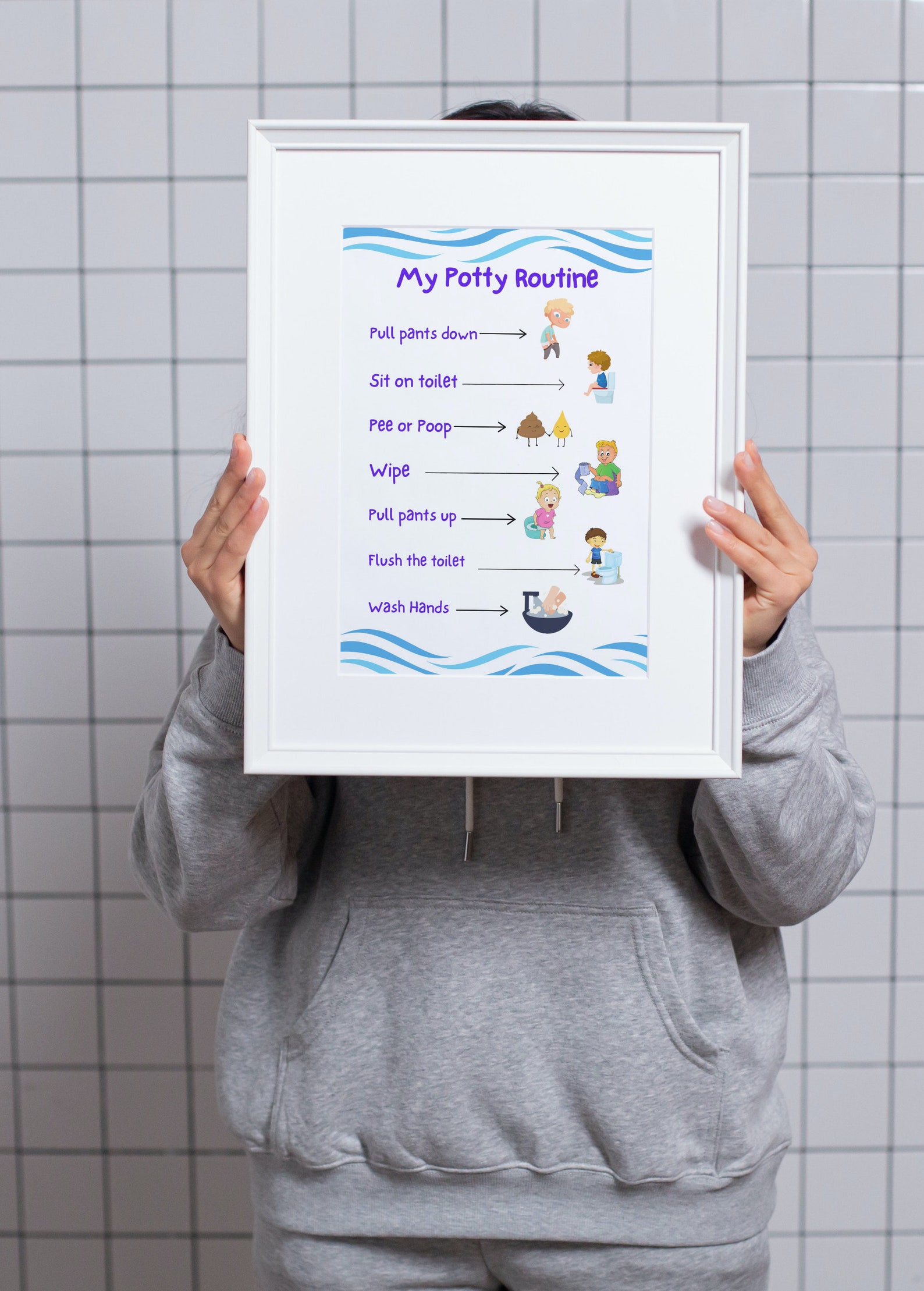 Potty Training Schedule , My Potty Chart, Potty Routine Toddlers , Home ...