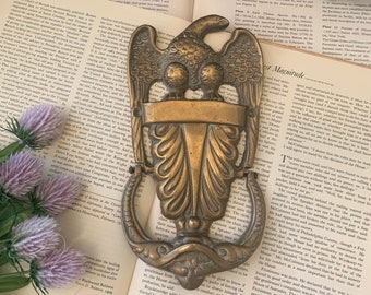 Vintage Solid Brass American Eagle Door Knocker - Etsy