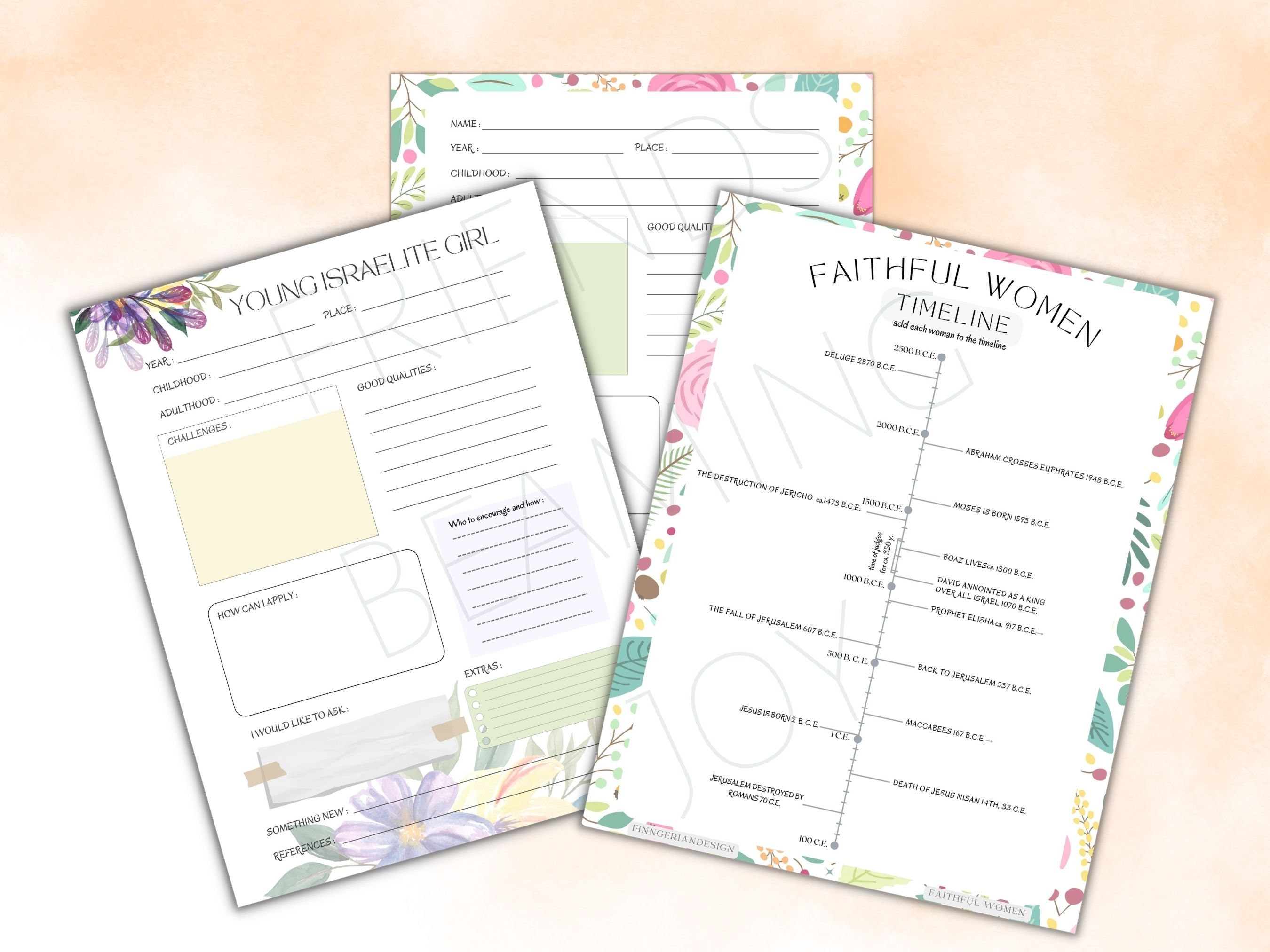 JW Women of Faith Bible Research Printable, Faithful Women Activity ...