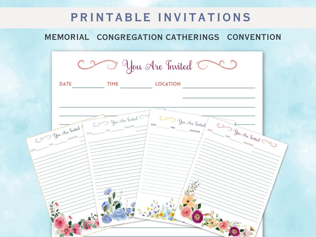JW Invitation Letter Writing Template Ministry Stationery Convention ...