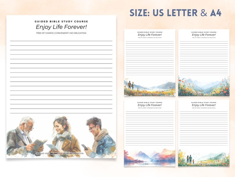 JW Ministry Letter Writing Paper: Bible Study Invitation (digital ...
