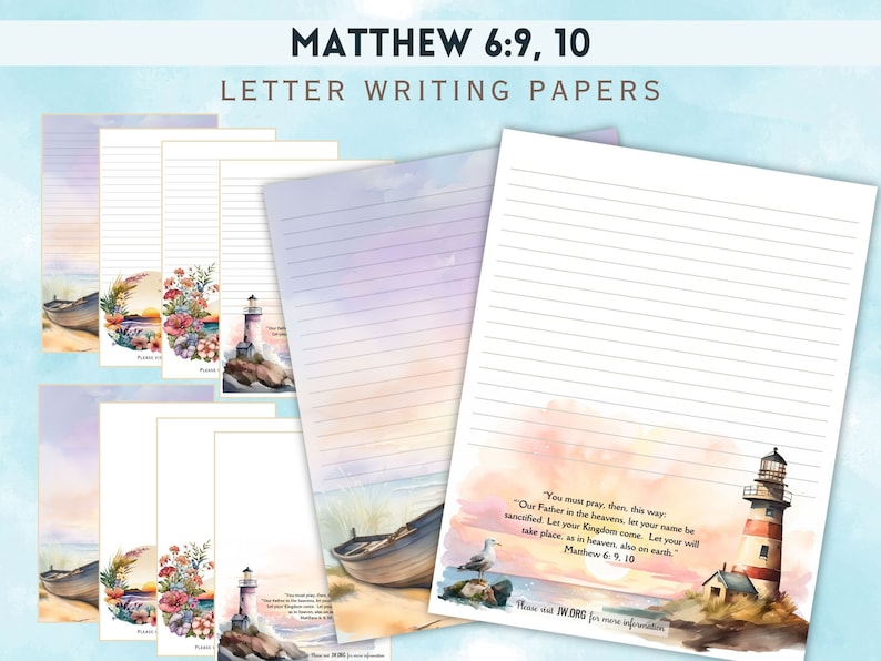 Jesus' Model Prayer JW Letter Writing Sheets Matthew 6:9, 10 Letter ...