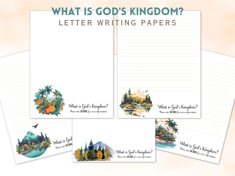 What is God's Kingdom JW Letter Writing Bundle JW Writing Papers for ...