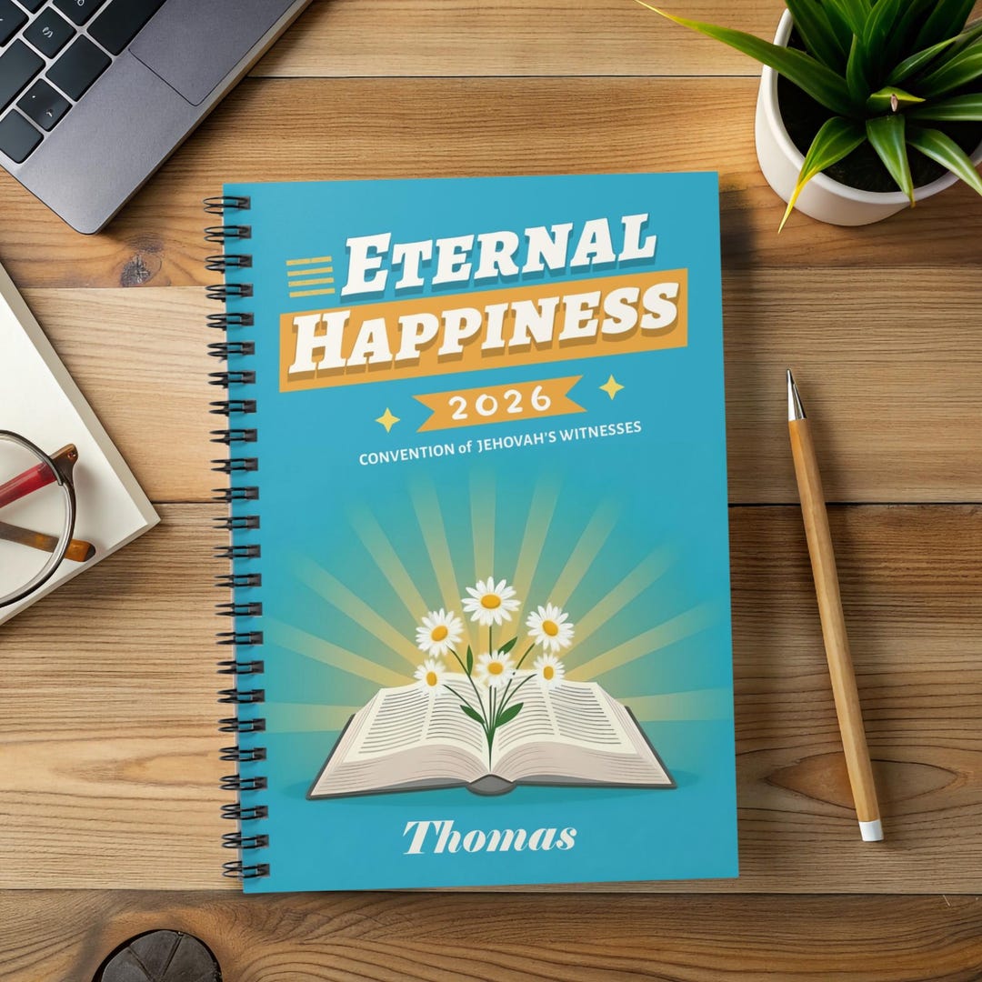 Eternal Happiness 2026 Personalized Convention Spiral Notebook for ...