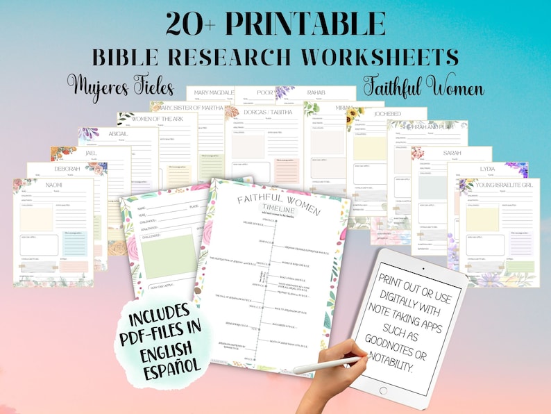 JW Women of Faith Bible Research Printable, Faithful Women Activity ...