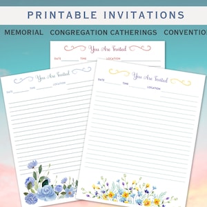 JW Invitation Letter Writing Template Ministry Stationery Convention ...