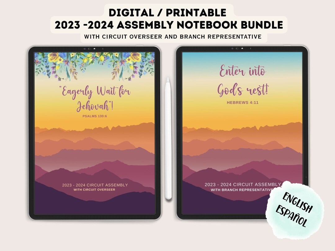 JW Digital Assembly 2023 2024 Notebook Bundle, Enter Into God's Rest ...