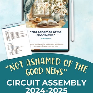 JW Assembly Notebook Digital Not Ashamed of Good News Printable 2024 ...