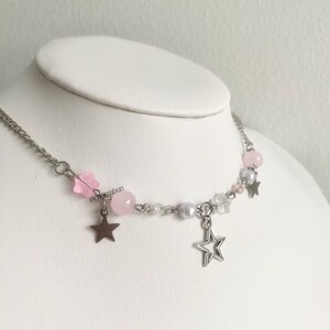 Y2K Star Necklace Celestial Pendant Beads Minimalist Jewelry Cute ...