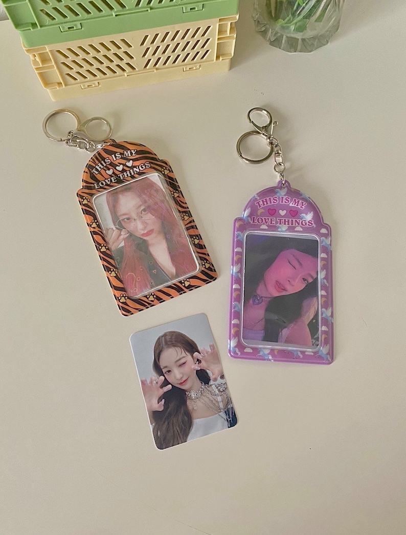 KPOP Photocard Holder Keychain Photo Keyring Pendant - Etsy