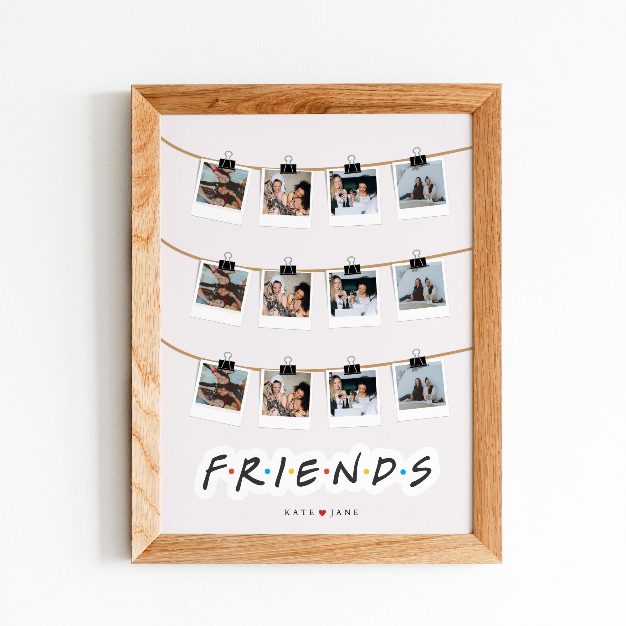 Best Friend Photo Collage Canva Template Bff Photo Gift Bff - Etsy